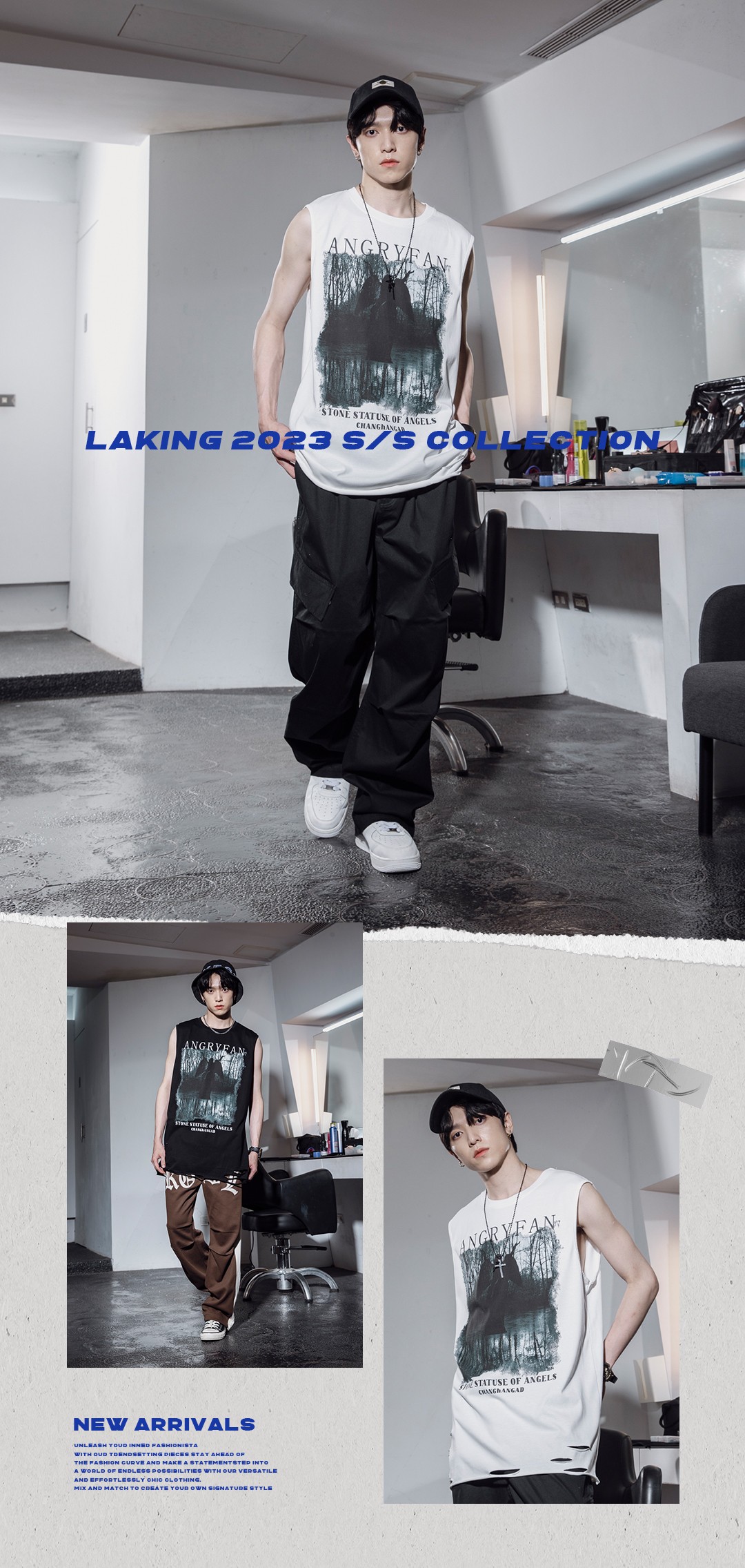 樹林天使圖案薄背心