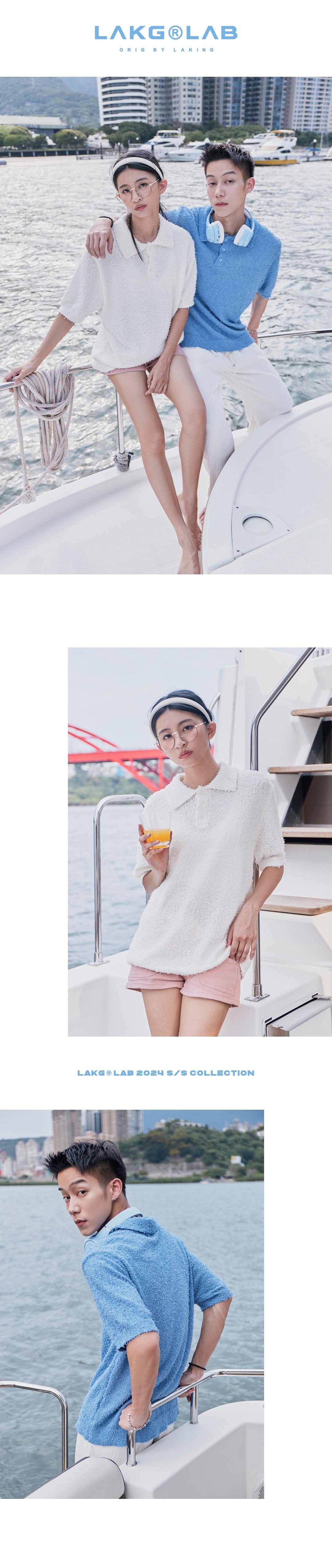 簡約款柔毛絨QQ針織風格短POLO