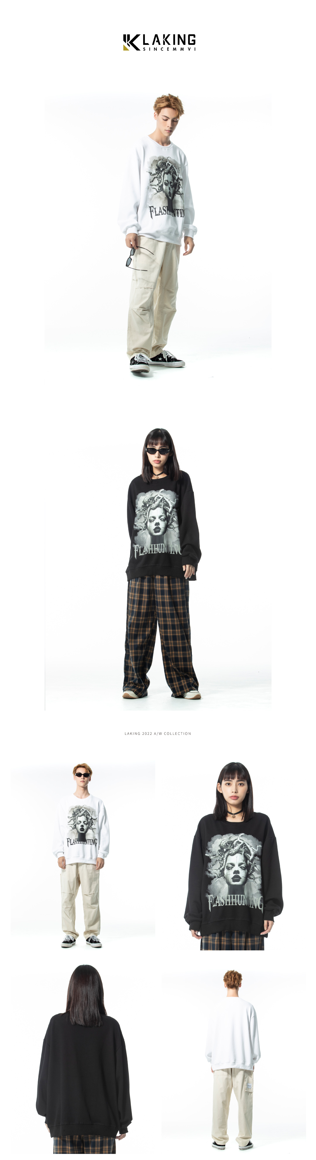 LAKING-搖滾風梅杜莎大圖衛衣