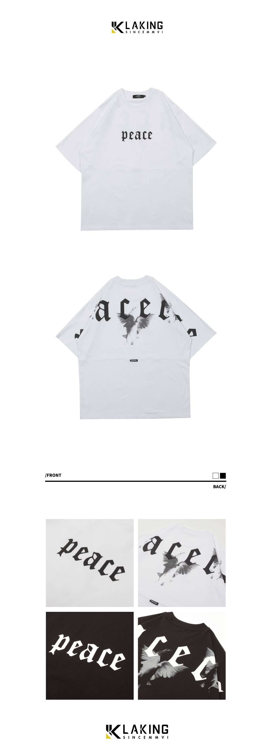 LAKING_PEACE野鶴背圖短T