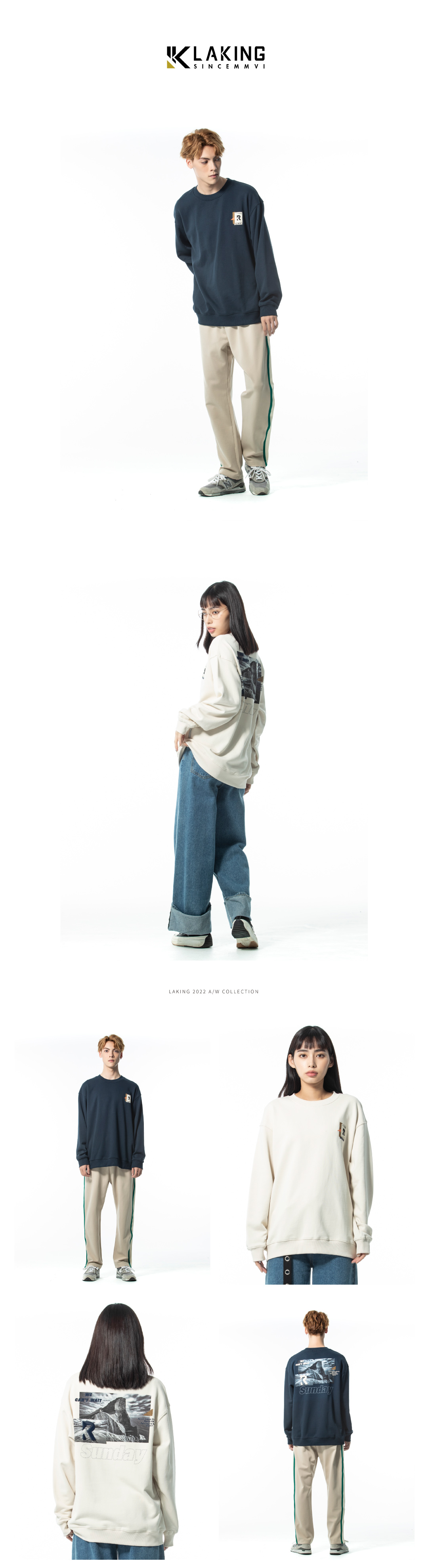 LAKING-刺繡R字山脈風景衛衣