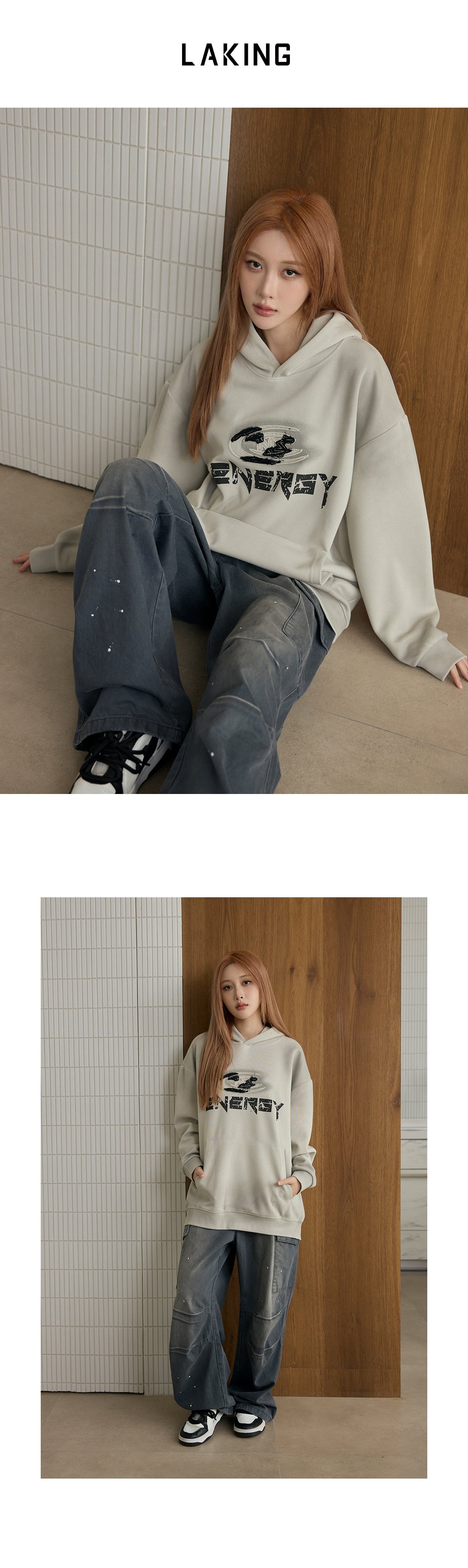 潮流ENERGY印花長帽T