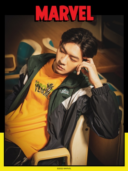 LAKING_漫威猛毒三色拼接連帽風衣外套