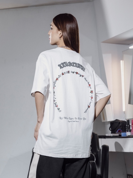 LAKING_荊棘玫瑰水洗短T